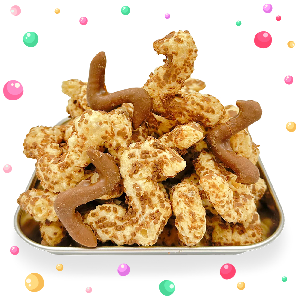 Freeze Dried Choc Caramel Worms | Freeze Dried Sydney | Freeze Dried Sydney